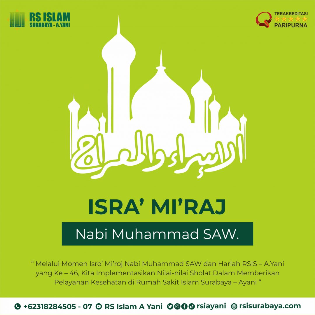 Selamat memperingati Isra’ Mi’raj 22 Maret 2020 – RS Islam Surabaya